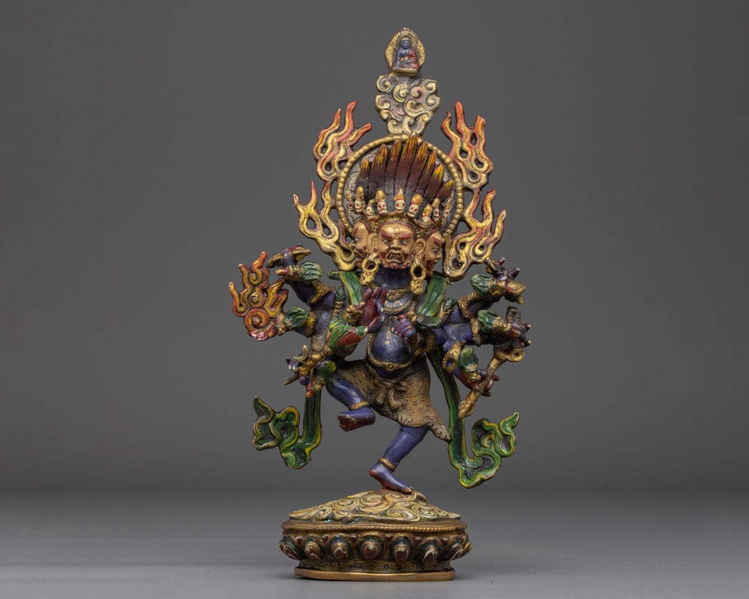Dharma Protector Deity Uchusma Statue | Wrathful Guardian | 10.8 Inch ...