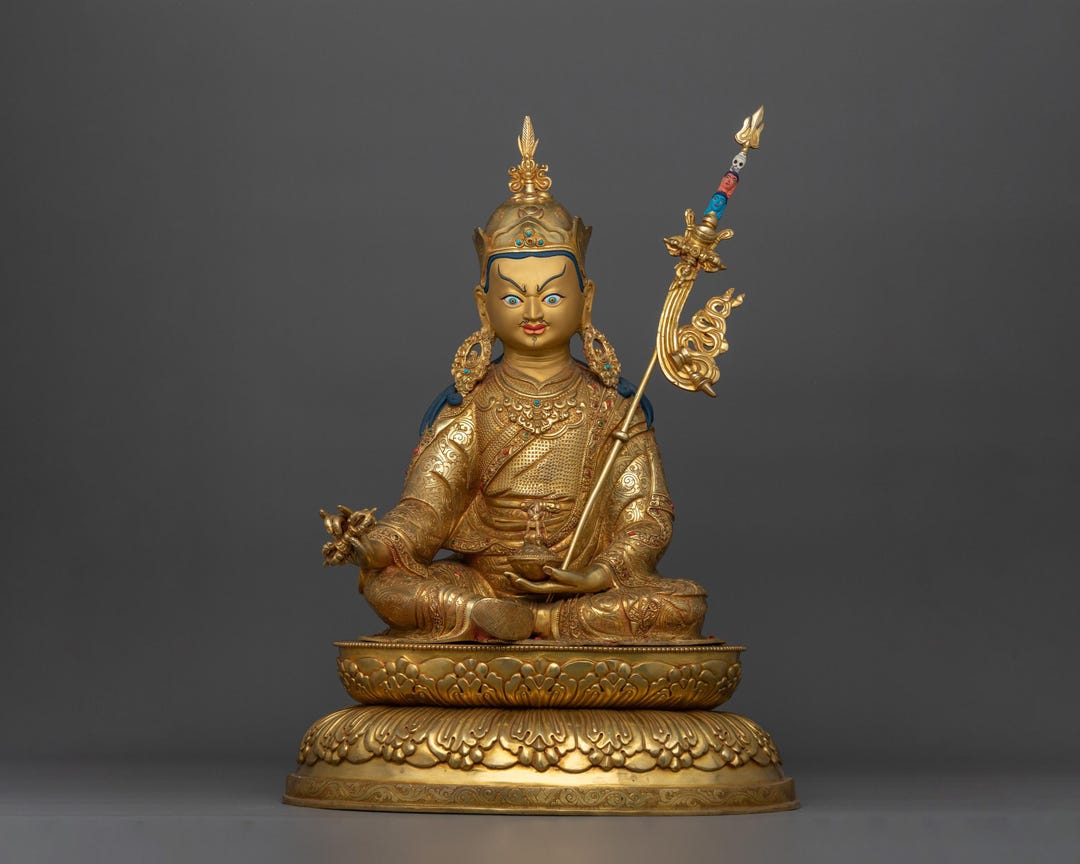 Guru Rinpoche Lotus Born Master Sculpture | Guru Padmasambhava Tibetan ...
