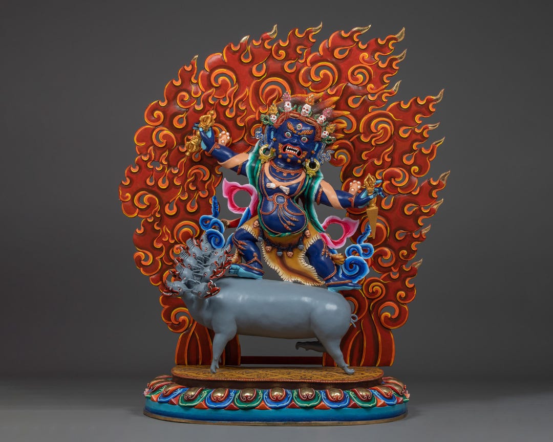 Traditional Figurine of Dorje Gotrab | Wrathful Compassion | Tibetan ...