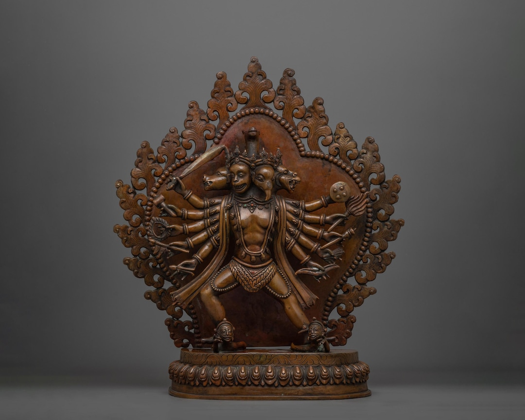 Himalayan Panchamukha Hanuman Sculpture | Handcrafted Copper Statue ...