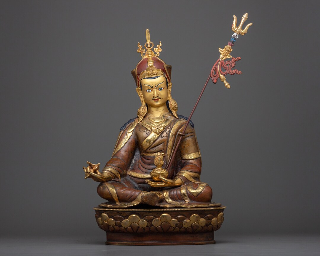 Lotus-born Master Artwork - 24K Gold Gilded & Oxidized Copper - Beacon ...