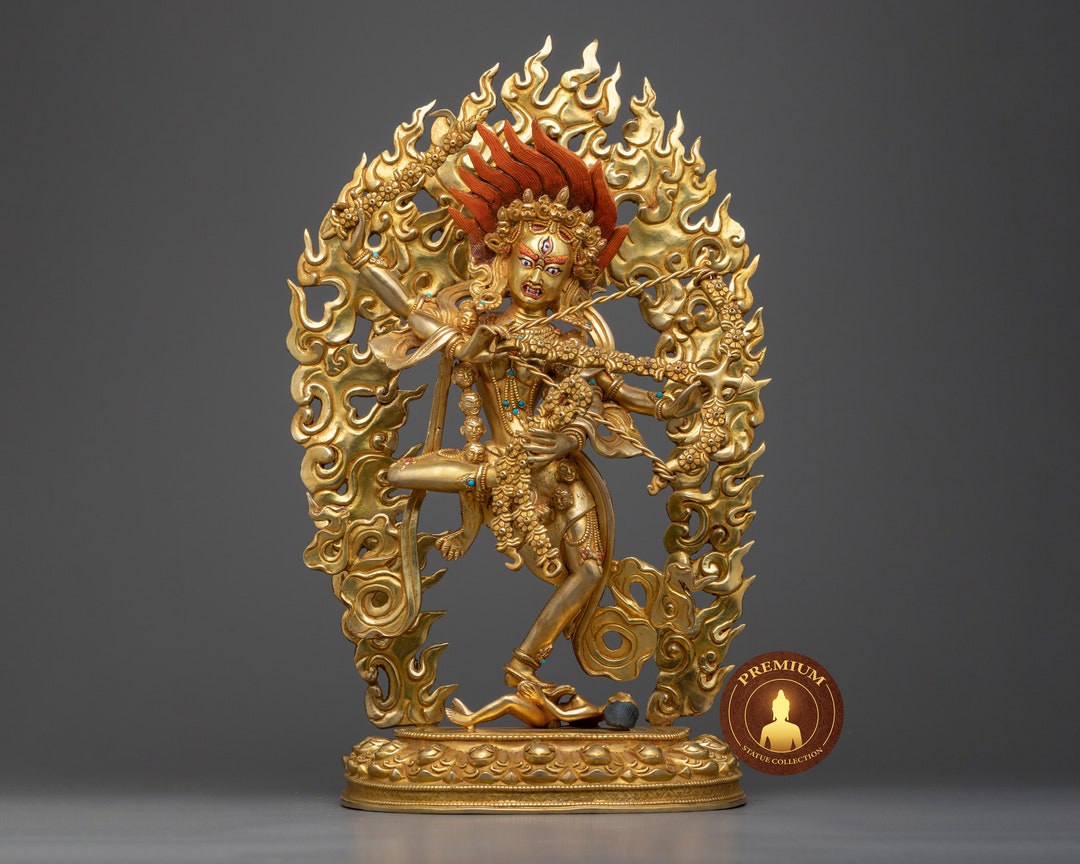 Dakini Kurukulla Statue - 24K Gold Brilliance, Artistic Hand-painted ...