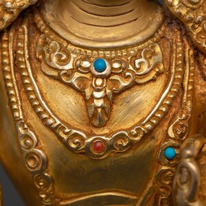 Beautiful Manjushri Wisdom Buddha Holding Flaming Sword | 24K Gold ...