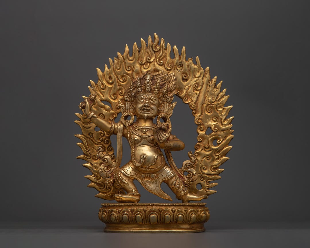 Wrathful Deity Chana Dorje (vajrapani) Sculpture | Symbolizing His ...