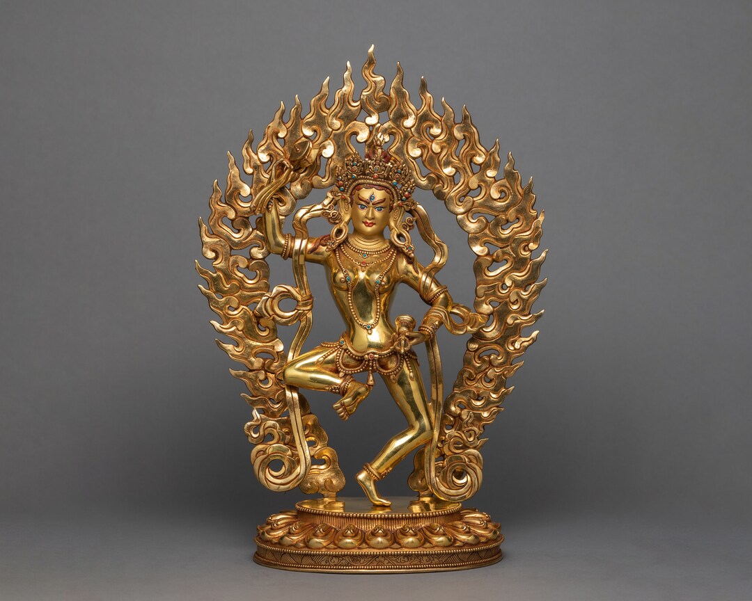 Machig Labdron Statue Handmade Gilded in Pure 24k Gold Buddhist Master ...