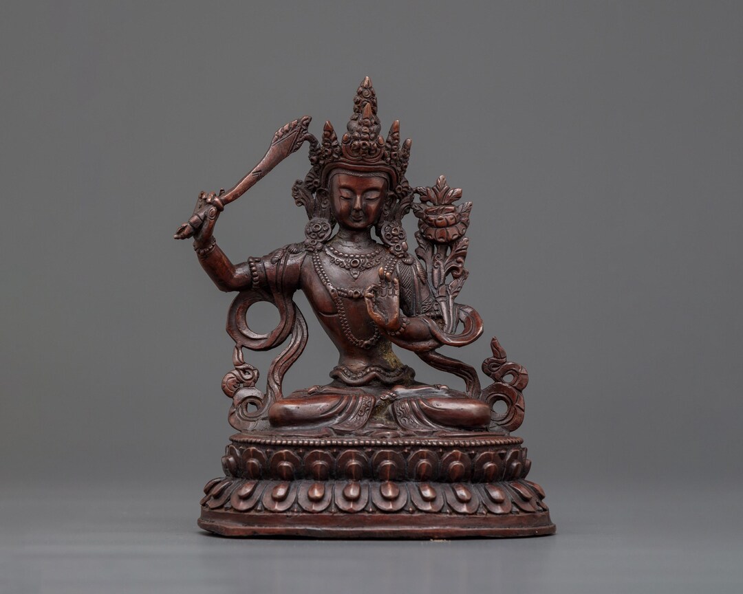 Manjushri Small Handmade Statue | Embodiment of Wisdom and ...
