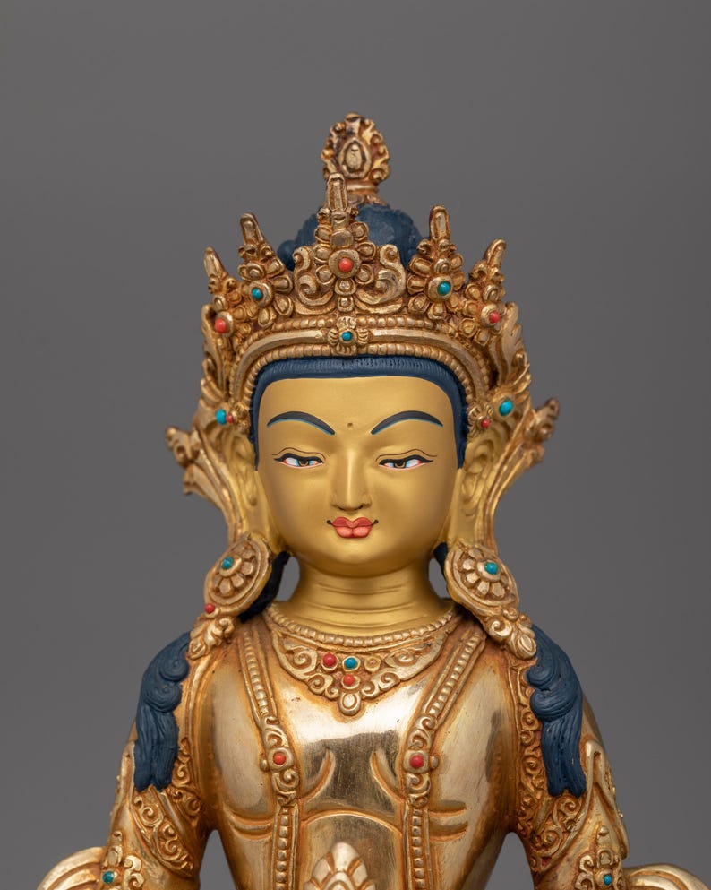 Amitayus Statue - Traditionally Hand-crafted Buddhist Sculpture | 24K ...