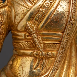 Yeshe Lama Jigme Lingpa Statue 24K Gold Gilded Copper Buddhist ...