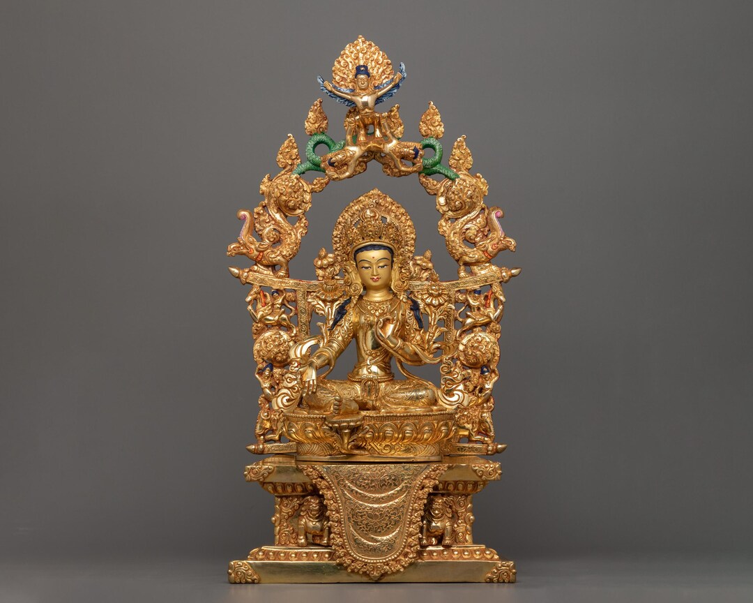 Traditional Green Tara Statue 16.5 Inch | Protector of Compassion ...