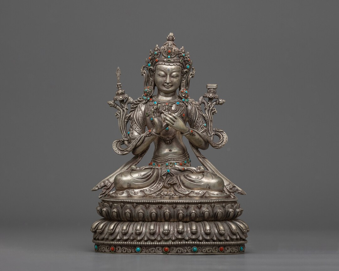 Tikshna Manjushri 75% Silver Statue | Symbol of Wisdom and Insight ...