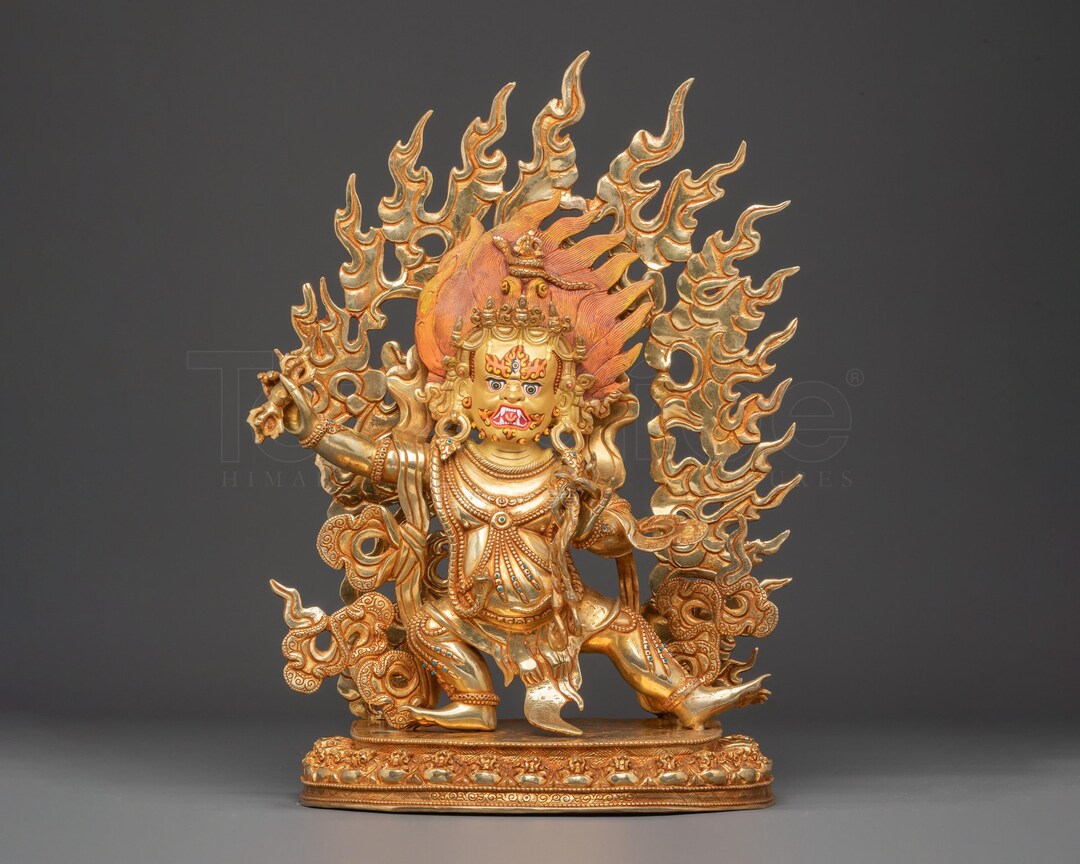 Handcrafted Vajrapani Statue | Tibetan Buddha of Power & Strength ...