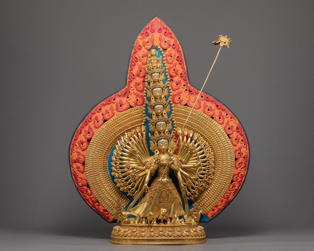 Dukar Sitatapatra Statue | Original Hand-carved Buddhist Sculpture of ...