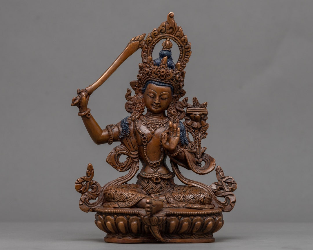 Manjushri Statue | Maha Bodhisattva Sculpture of Wisdom Deity "sweet ...