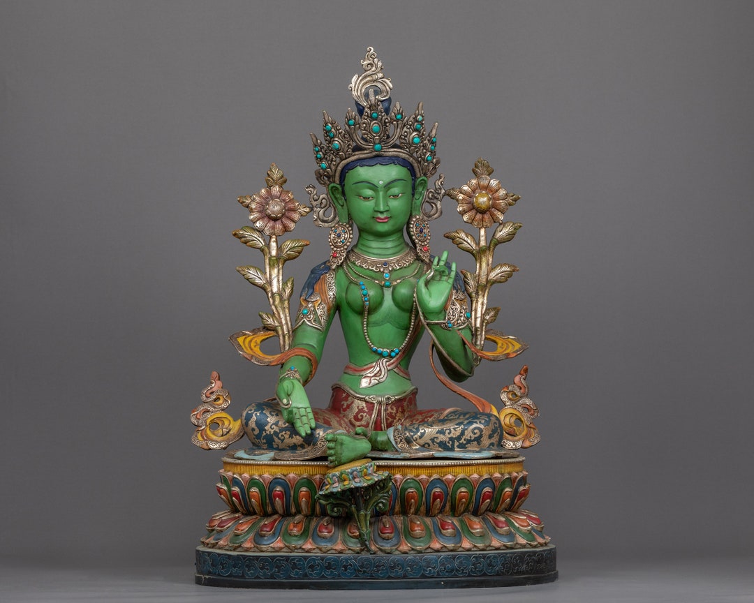 Green Tara Statue | Original Handmade Buddhist Sculpture ...