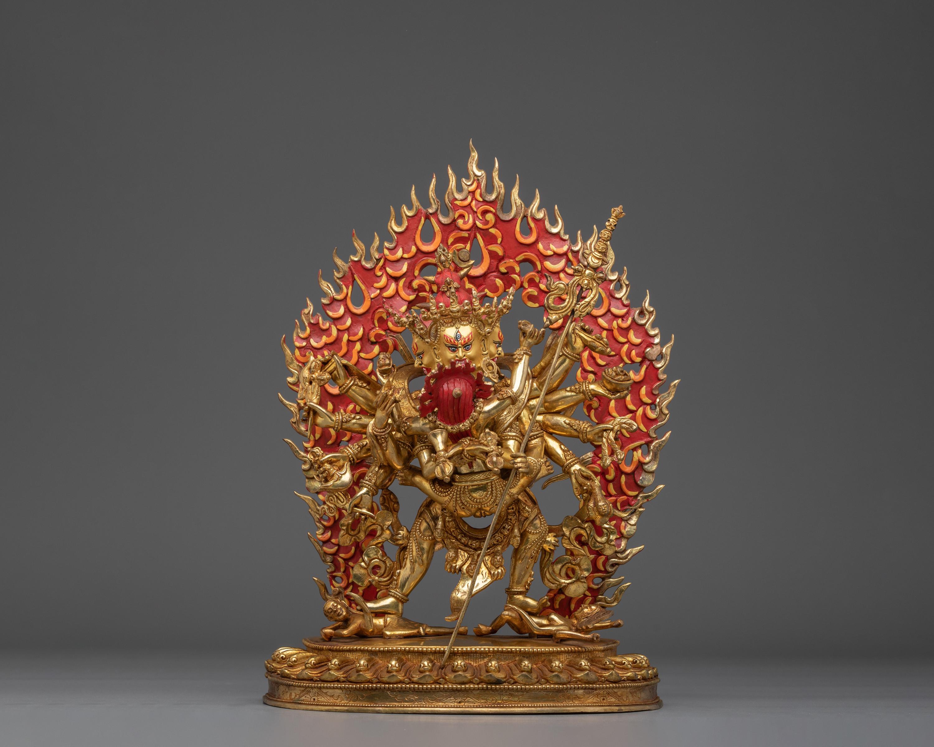 24K Gold Gilded Chakrasamvara Statue | Gold Gilded Tantric Copper Deity ...
