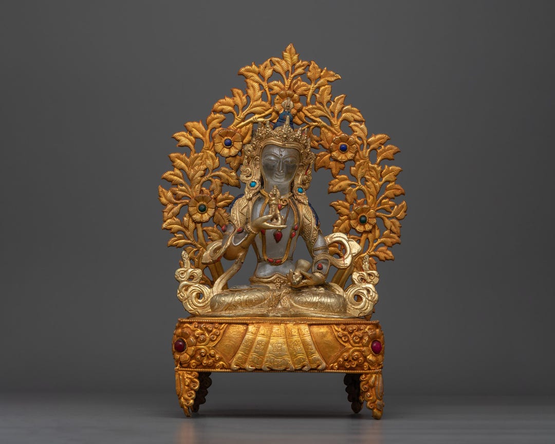 Vajrasattva Crystal Body Statue Holding Upright Vajra | Purity and ...