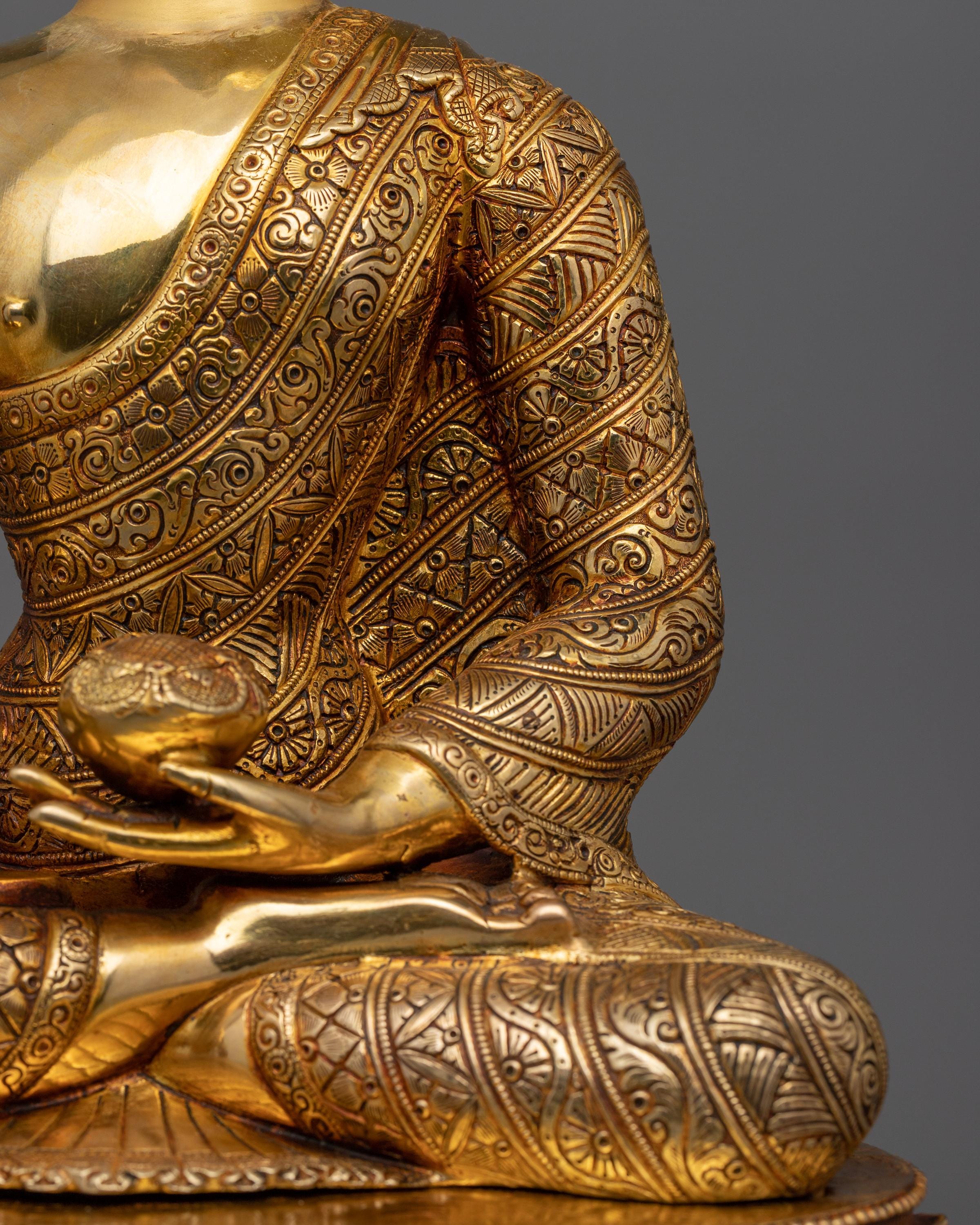 Siddhartha Gautama Buddha Statue | 24K Gold Gilded Shakyamuni Buddha ...
