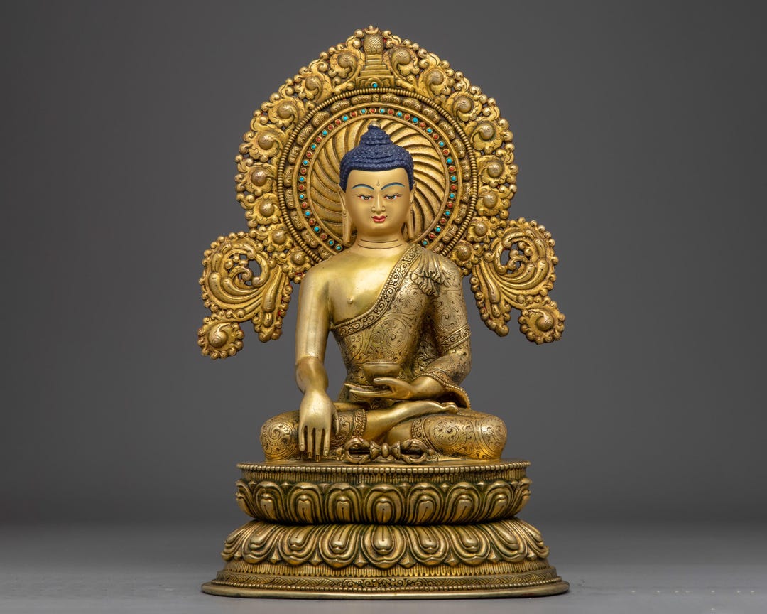 Shakyamuni Buddha, Gold Gilded Enlightened Teacher | Himalayan ...