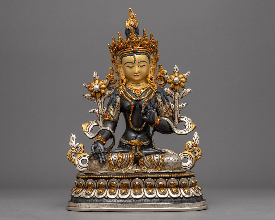 Goddess White Tara Statue | Original Buddhist Figurine of Dolma Karpo ...