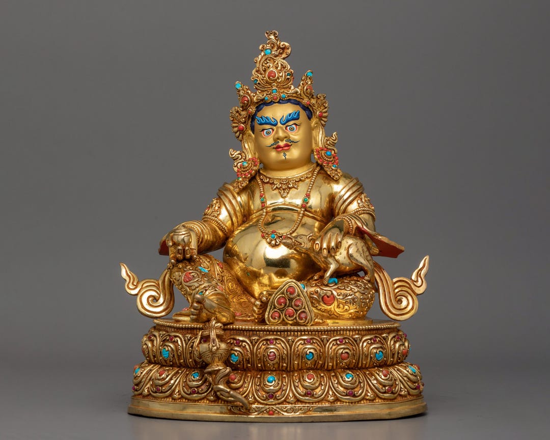 Spiritual Wealth Deity Dzambhala Statue | Protector of Wealth and ...