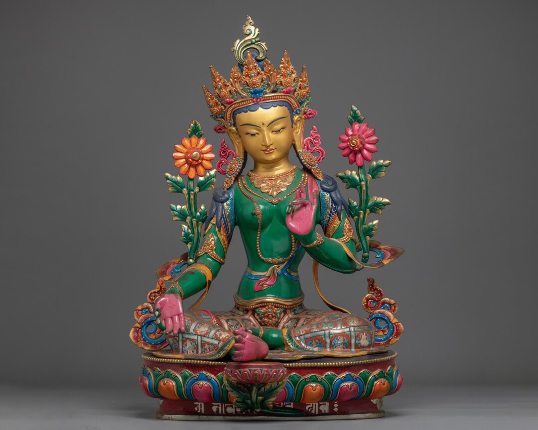 Green Tara, Peaceful Goddess | Handmade Nepali Artwork | Handcrafted ...