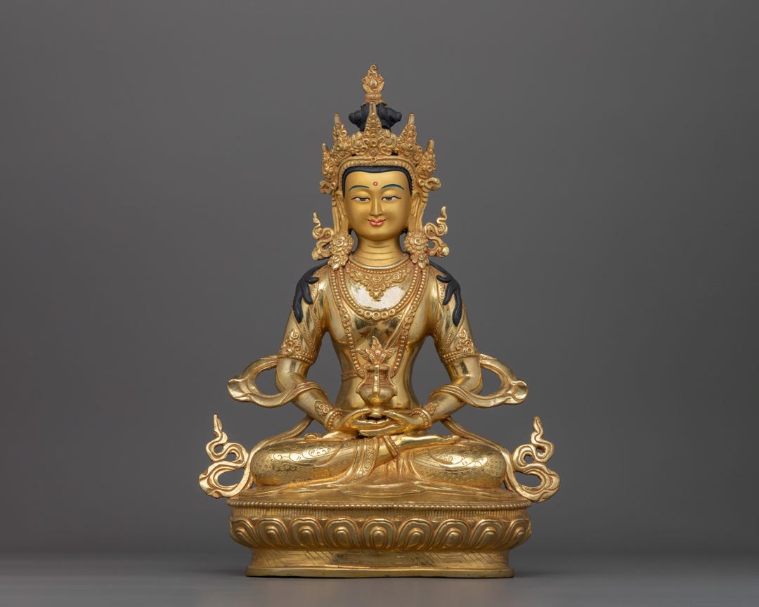 Buddha of Infinity Life Amitayus Statue | Traditional Nepalese ...