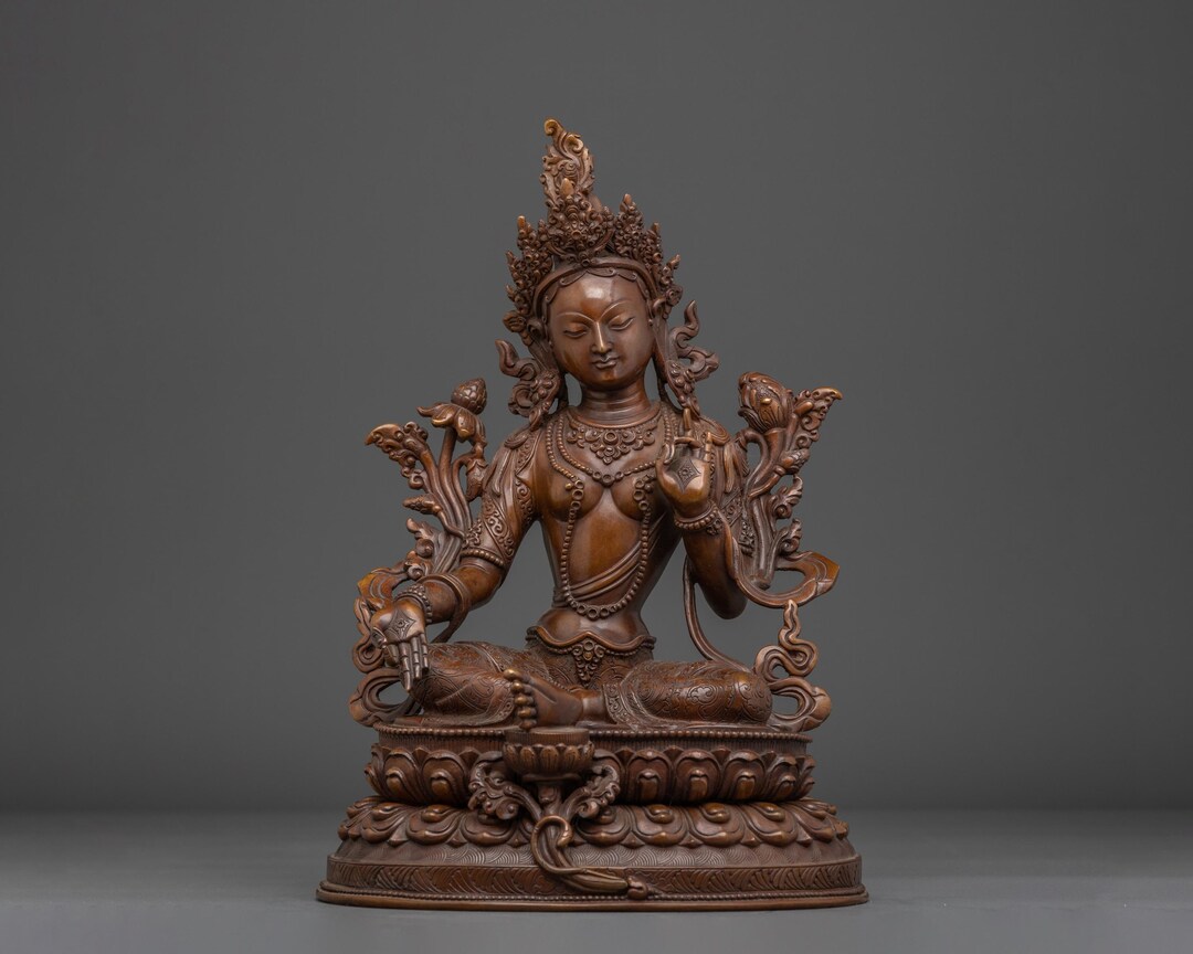 The Compassion Goddess Green Tara Sculpture | Tibetan Buddhism ...