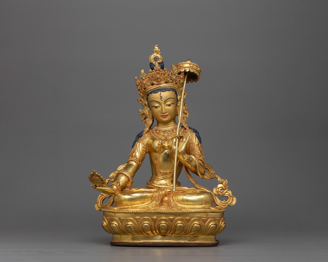 Dukar White Parasol Deity Statue | Shield of Spiritual Protection ...