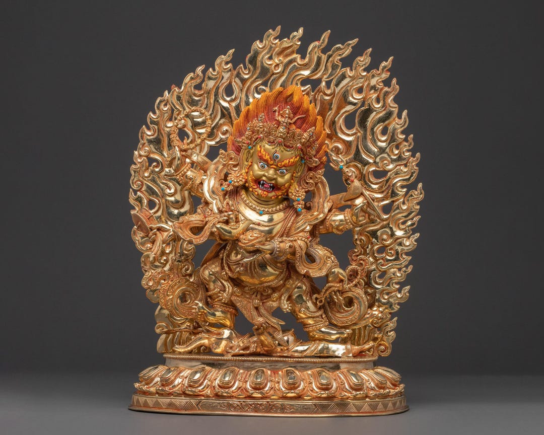 Six-armed Mahakala Statue | Protector Deity of Fearlessness and Wisdom ...