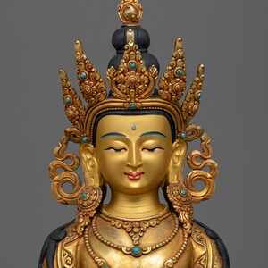 Gold-gilded Amitayus Statue | Symbol of Eternal Life and Healing ...