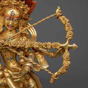 Dakini Kurukulla Statue - 24K Gold Brilliance, Artistic Hand-painted ...