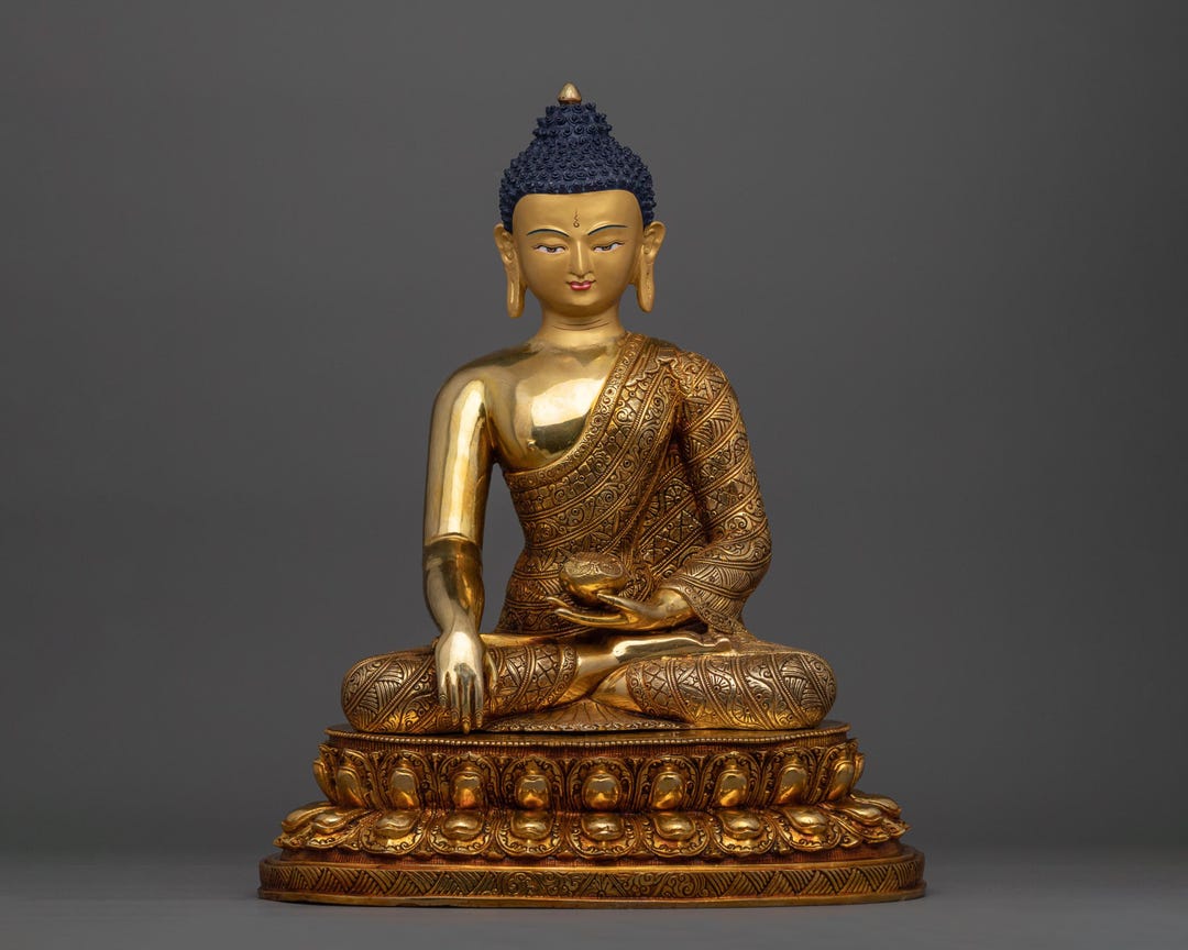 Siddhartha Gautama Buddha Statue | 24K Gold Gilded Shakyamuni Buddha ...