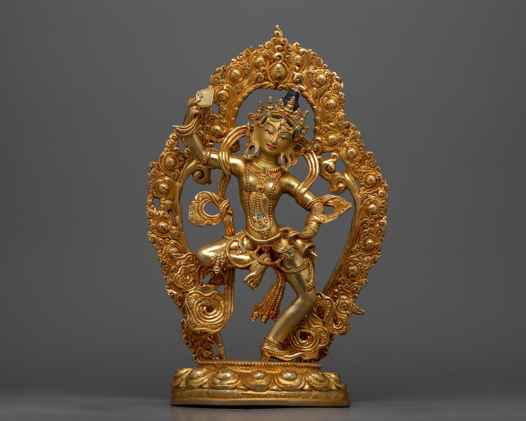 Gold Gilded Machig Labdron Statue Tibetan Buddhist Decor, Spiritual ...
