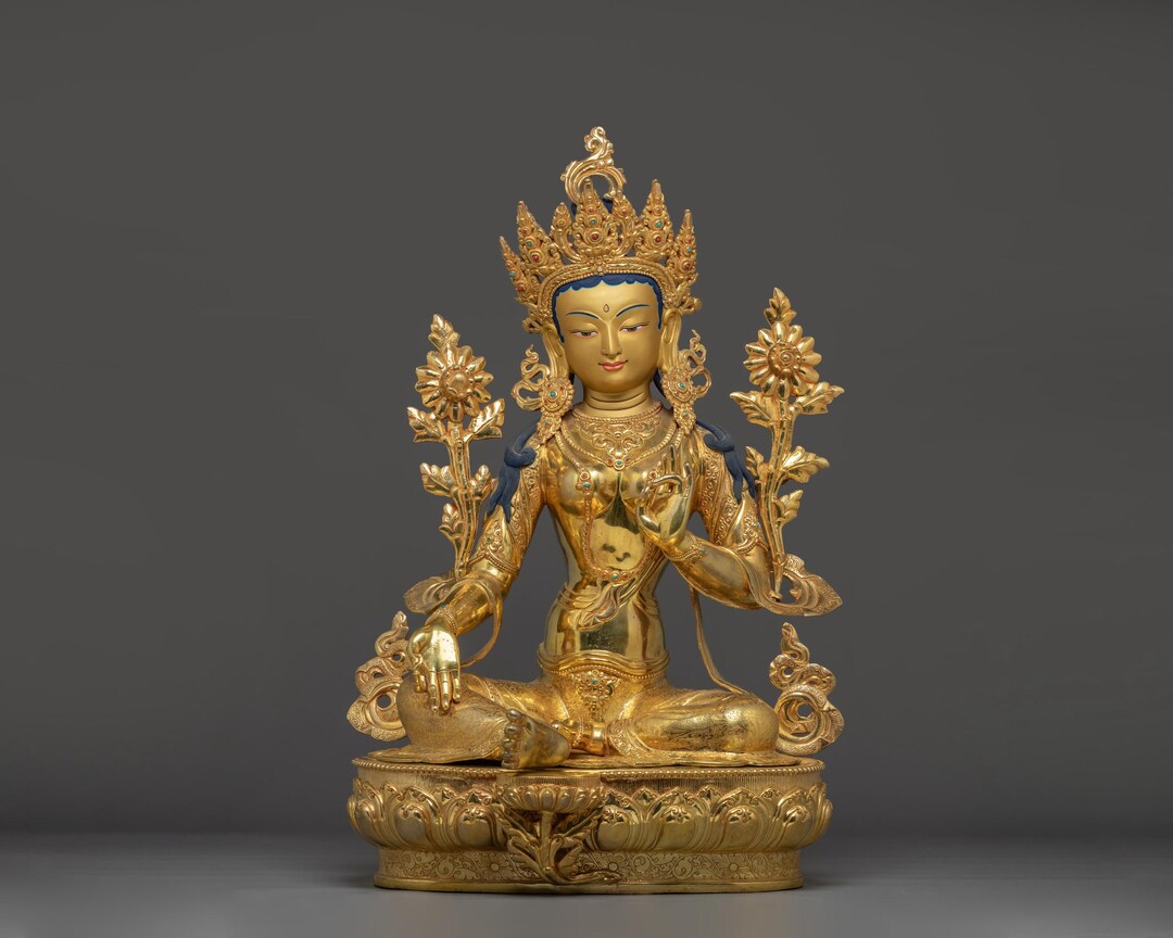 Green Tara – Peaceful Figure | Goddess of Enlightenment | Handcrafted ...