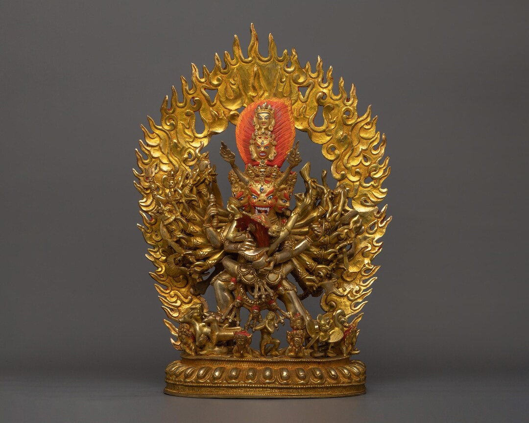 Yamantaka Handmade Statue | Wrathful Deity | Destroyer of Death | 24k ...