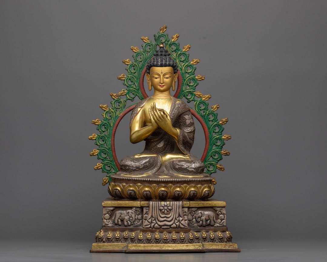 Buddha Vairocana Statue - Himalayan Traditional Oxidized Hand-crafted ...