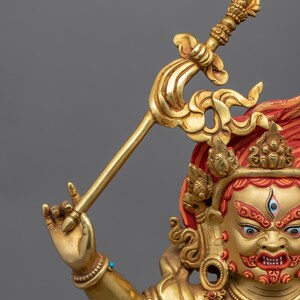 White Dzambhala Statuette | Buddhist Handmade Wrathful Wealth Deity ...
