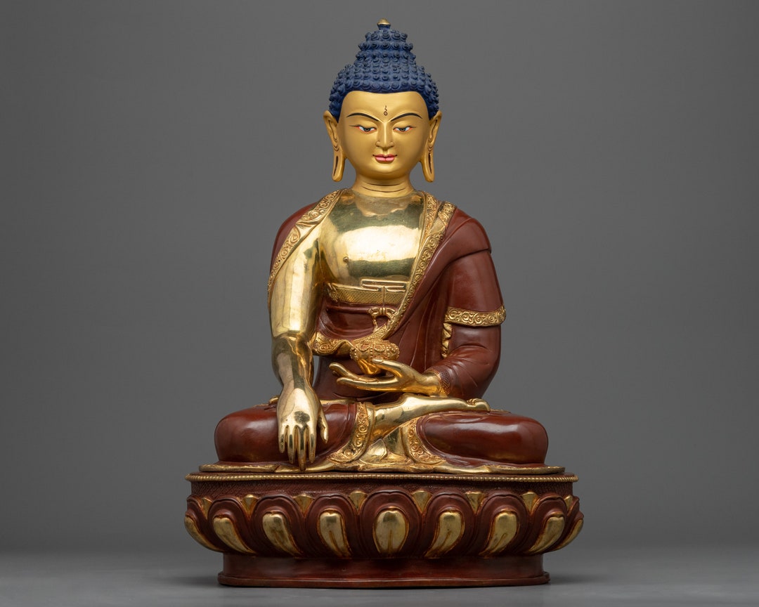 Shakyamuni Buddha Handmade Statue Traditional Himalayan Artwork of ...