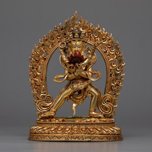 Premium Chakrasamvara Statue in Triple-layered 24K Gold - Tantric ...