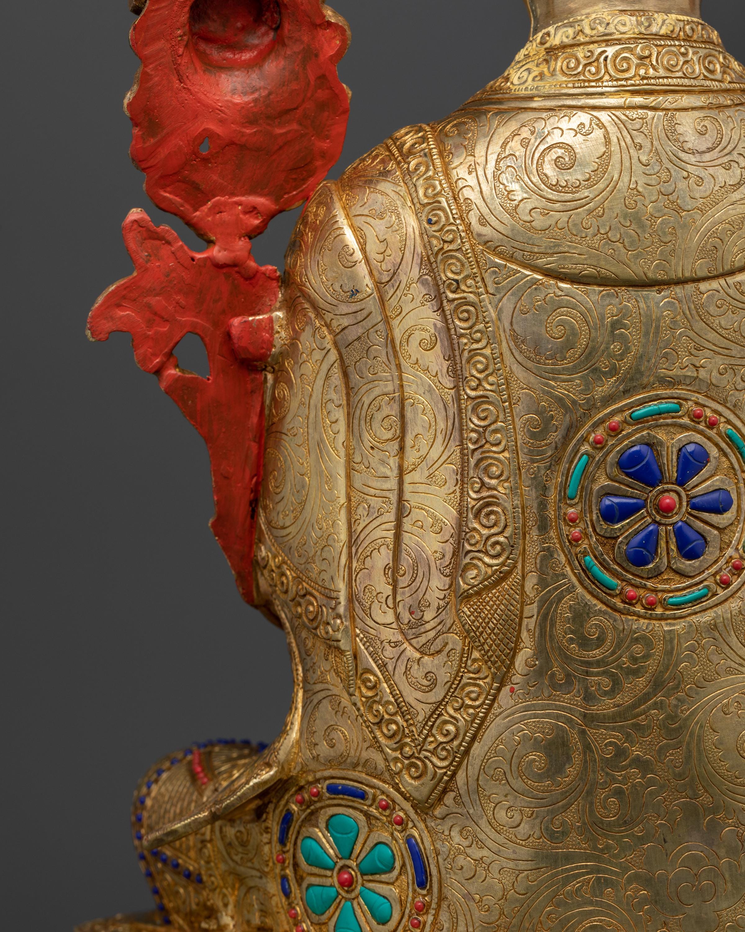 Gelug Guru Je Tsongkhapa Statue | Nepalese Handcrafted Elegance in ...