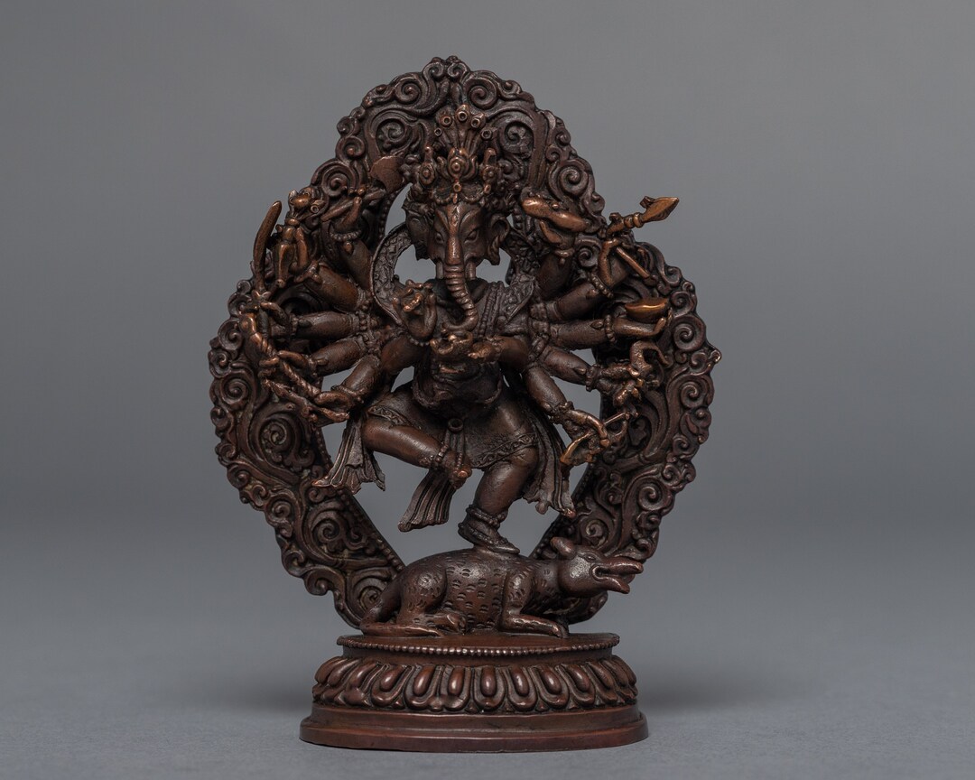 Mini Ganesa Copper Statue | Authentic Rare Sculpture of Hindu Deity ...