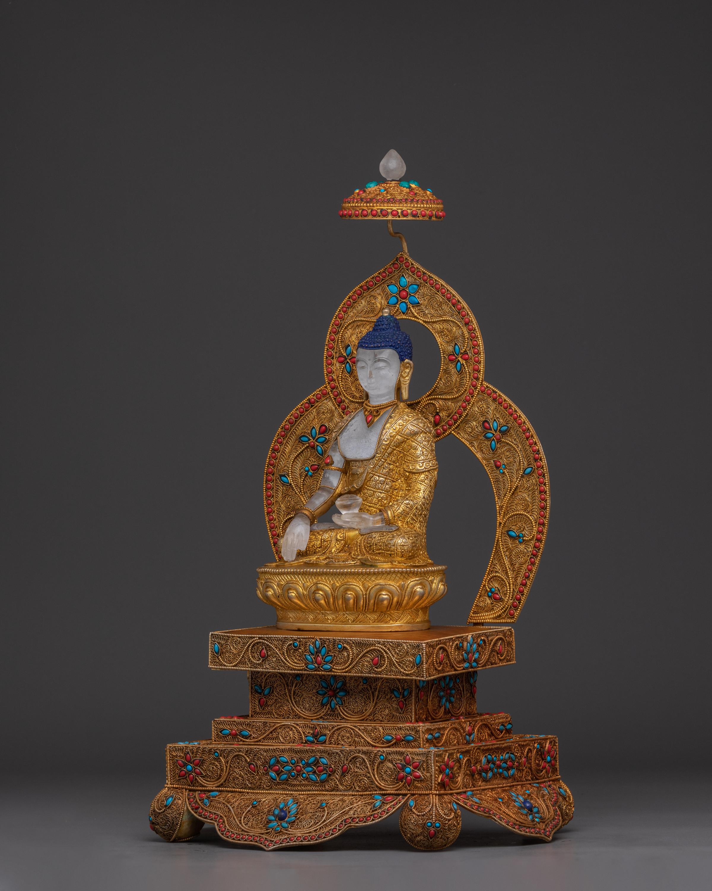 Nepali Handmade Shakyamuni Buddha on Throne | Imbibe Serenity | Made in ...