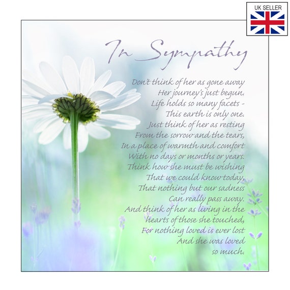 Sympathy Card for Female Sympathy Card for Daughter - Etsy