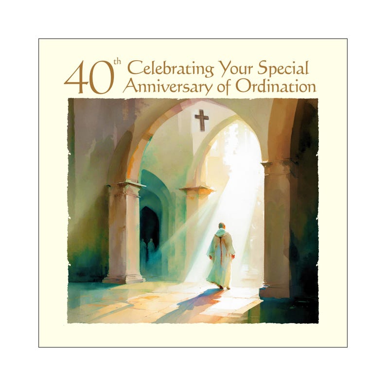 40th Anniversary of Ordination Card – Ruby Jubilee Priest Card - Etsy