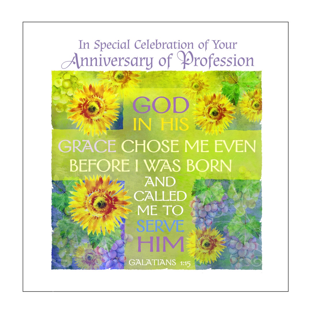 Anniversary of Profession Card | Anniversary Card for A Nun | Catholic ...