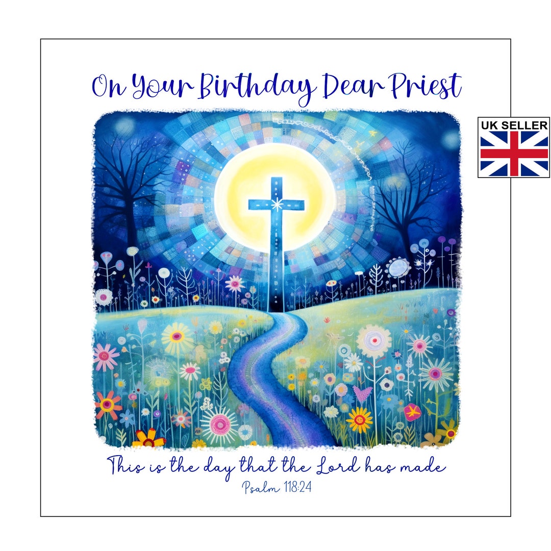 Priest Birthday Card - Etsy