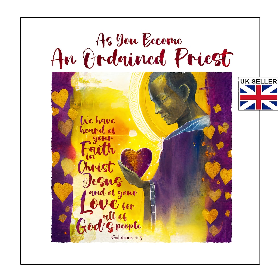 Priest Ordination Card | Pastor Ordination Card | Minister Ordination ...