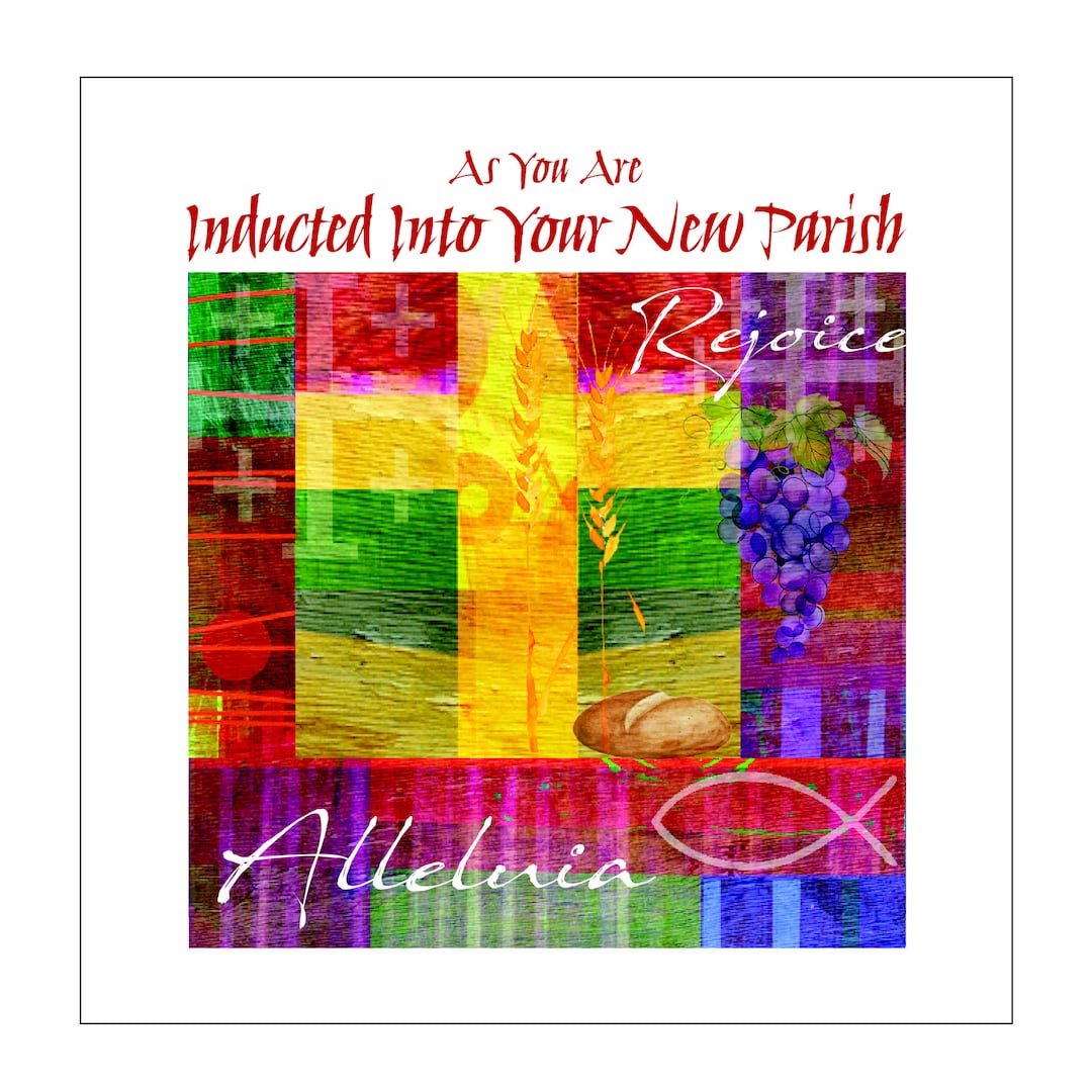 Priest New Parish Induction Card | Priest New Appointment Card | Priest ...
