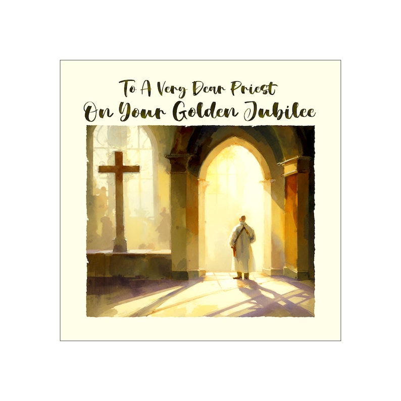 Catholic Priest Golden Jubilee Card | 50th Anniversary of Ordination ...