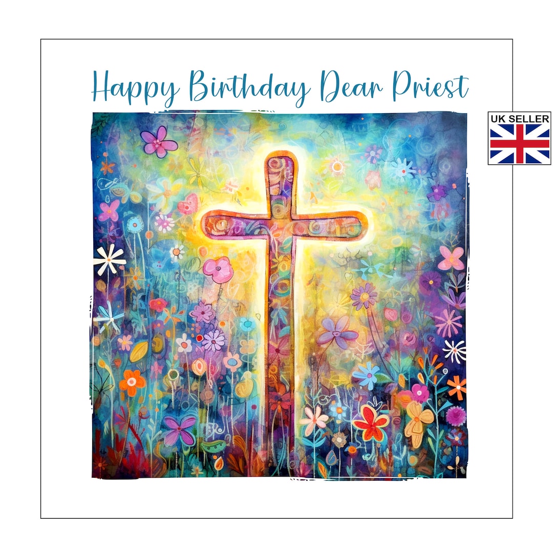 Priest Birthday Card - Etsy